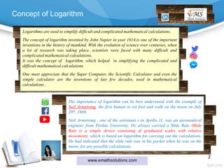 Logs (logarithm) | PPT