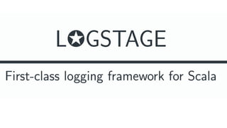 Log stage zero-cost structured logging | PPT