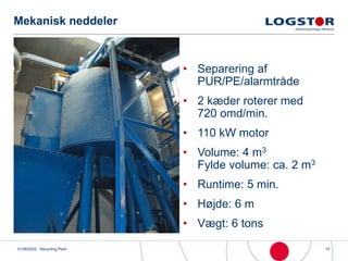 Tina Thomsen, Chemical support manager. Logstor | Kemisk genanvendelse af plast | PPTX