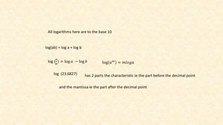 using log tables | PPTX