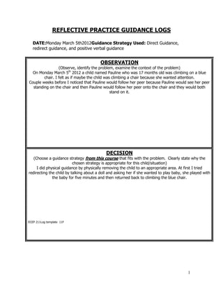 Log template assignment 2 | PDF