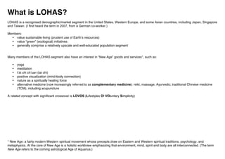 What is “LOHAS”? | PDF