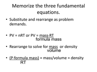 Loh ideal gas law | PPT | Chemistry | Science