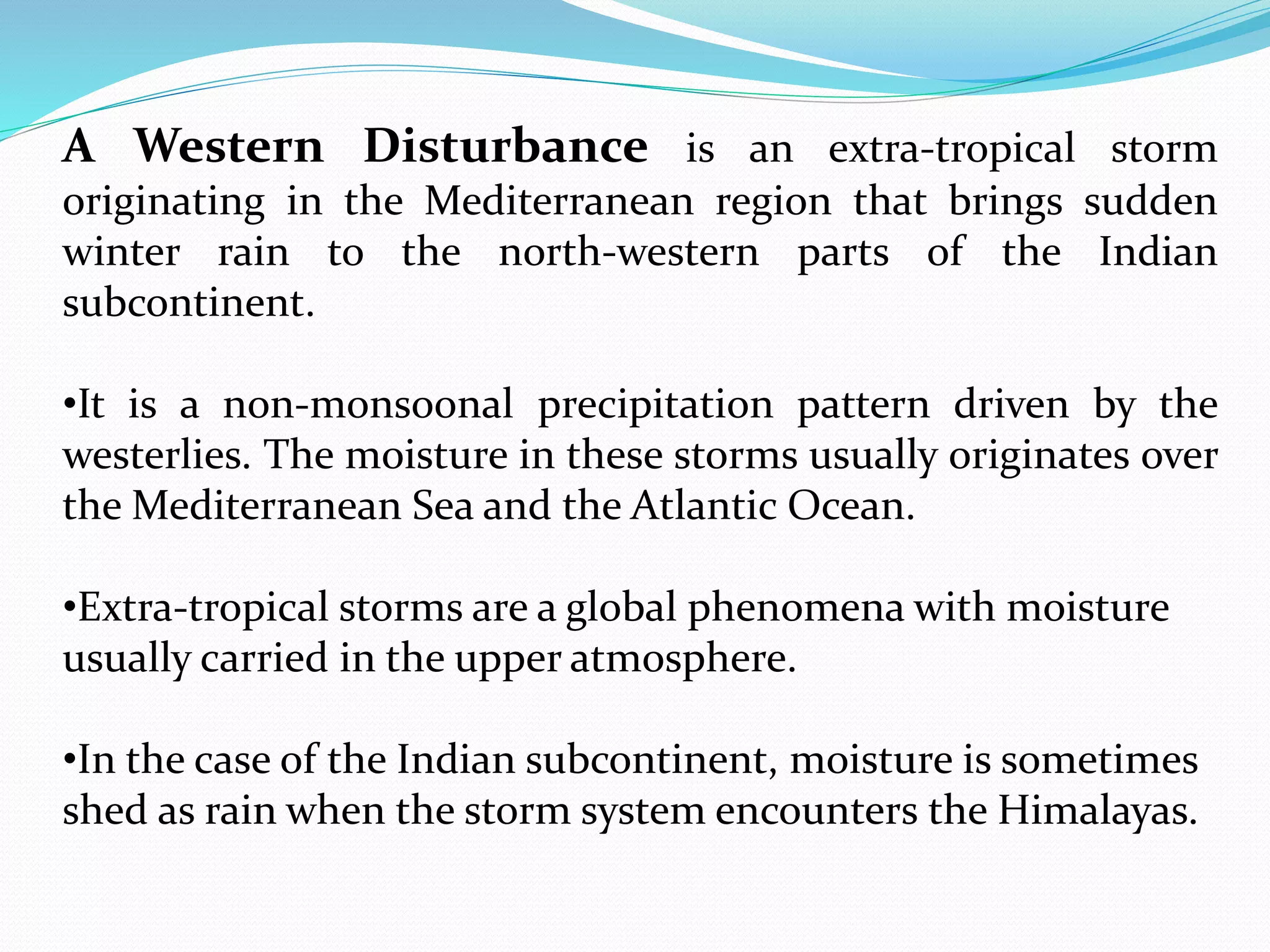 Cyclones and western disturbances By Lohit Saini | PPT