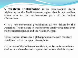 Cyclones and western disturbances By Lohit Saini | PPT