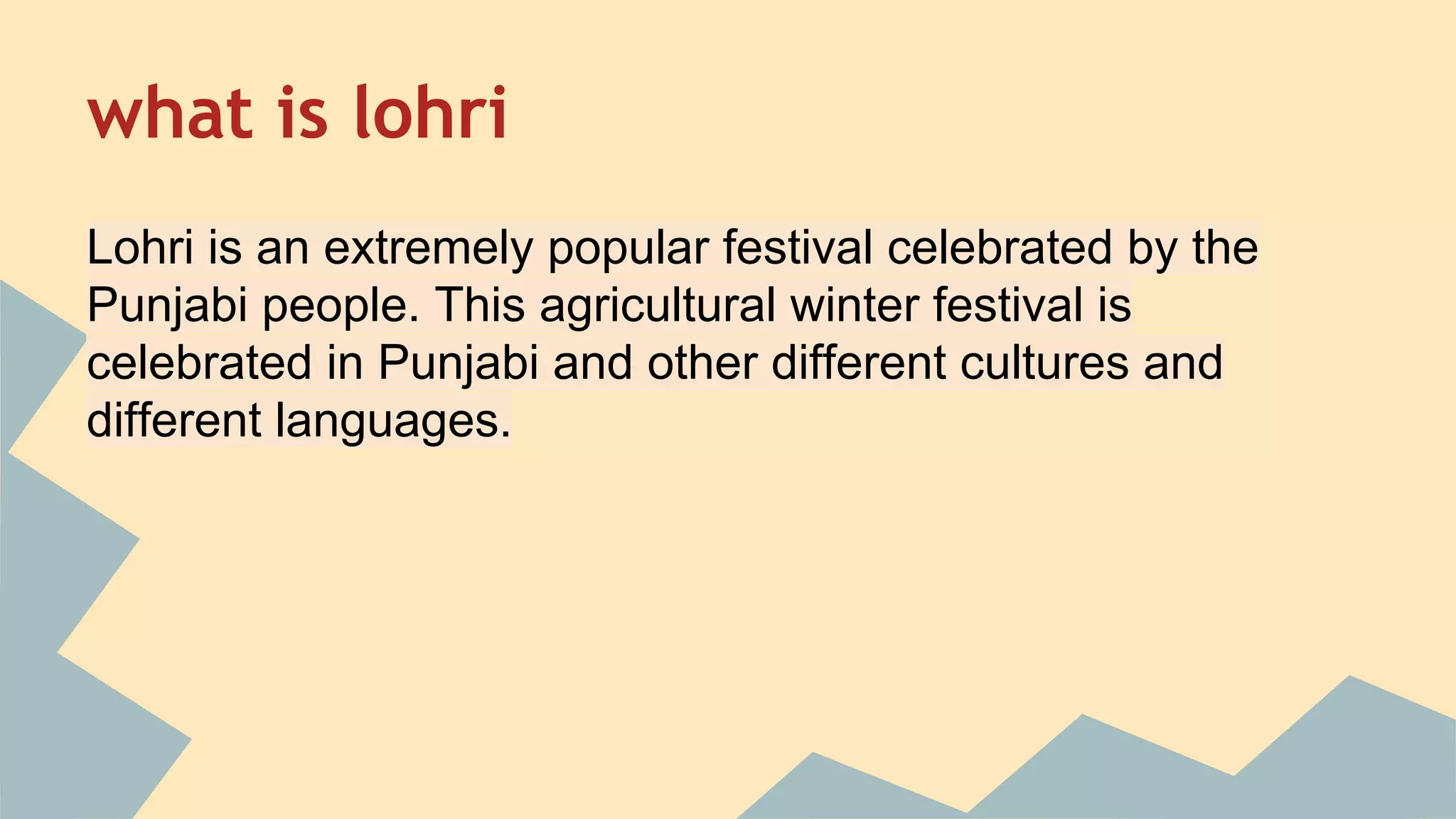 Lohri presentation | PPT