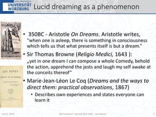 LoicB - Lucid dreaming and sleep paralysis.pdf