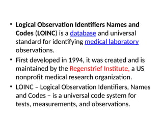 Logic observation identifiers names & codes | PPTX