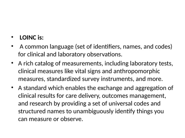 Logic observation identifiers names & codes | PPT