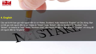 Các lỗi ngữ pháp thường gặp trong tiếng Anh | PPT