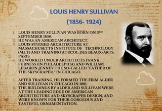 Loius sullivan | PPT