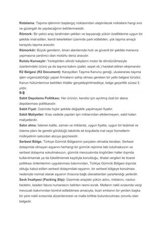 Lojistik Terimler Sözlüğü | PDF