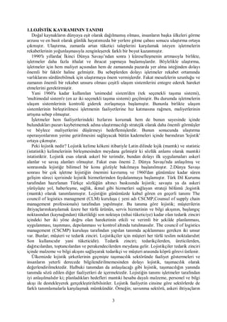 Lojistik kavramı ve özellikleri | PDF