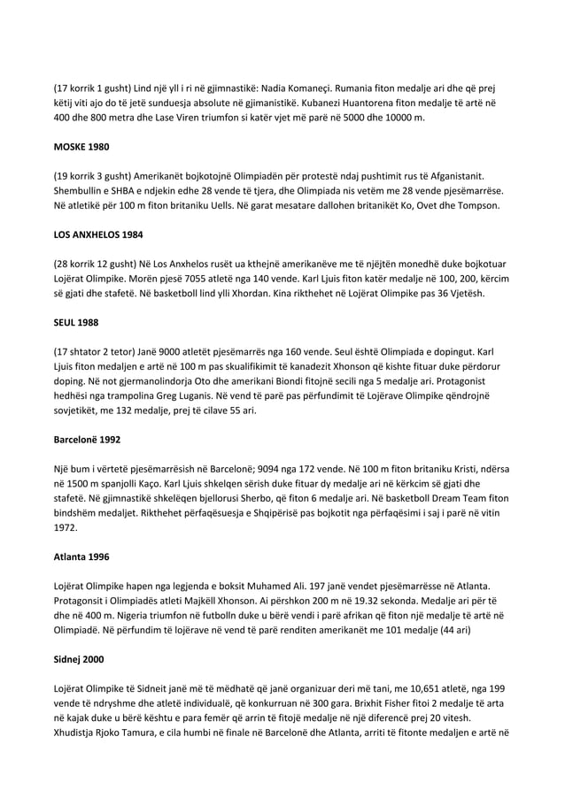 Lojrat olimpike | DOCX