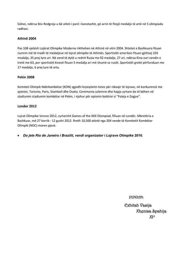 Lojrat olimpike | DOCX