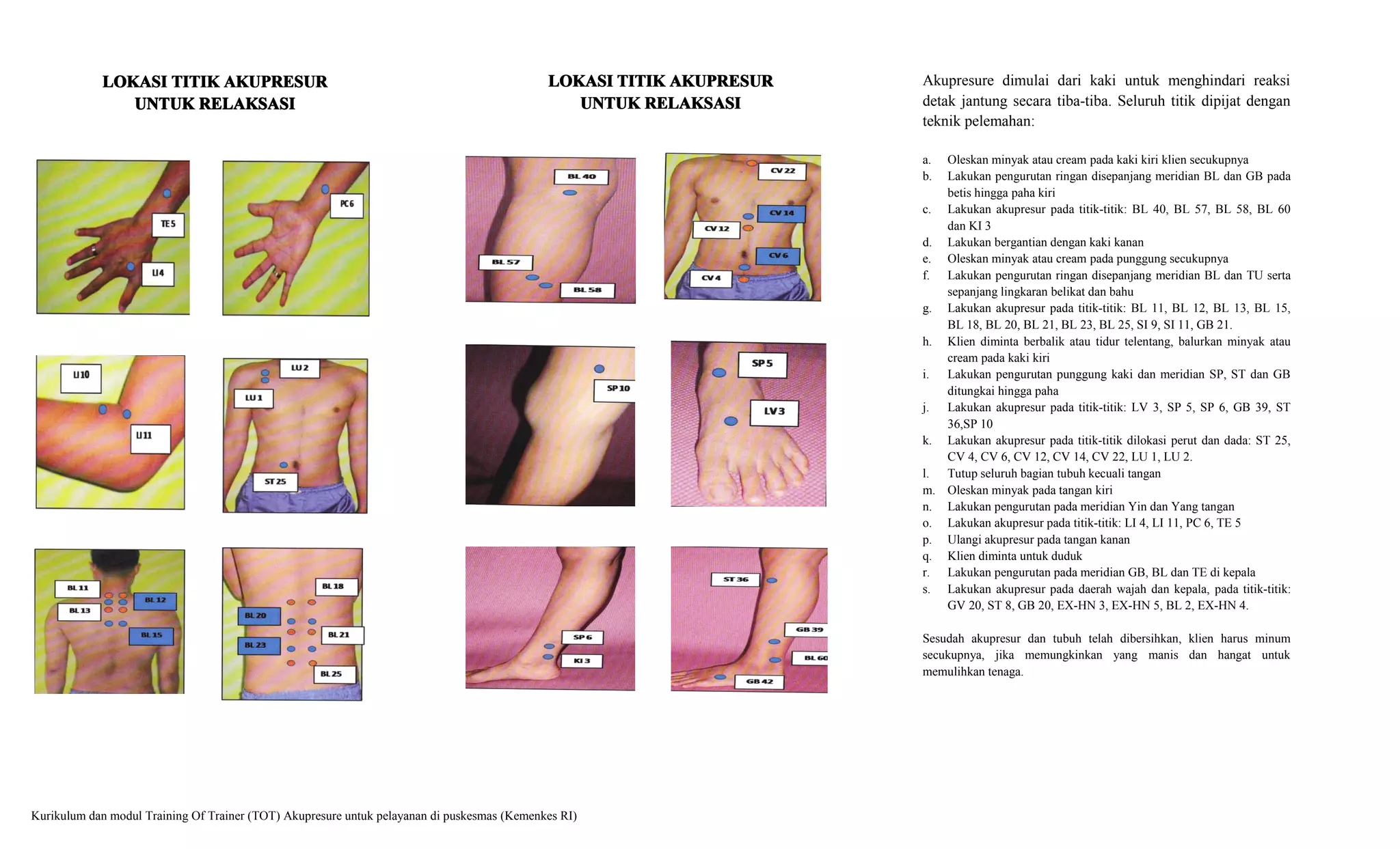Lokasi titik akupresur untuk gangguan kesehatan umum 2 2 | PDF