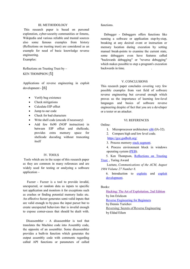 Software Reverse Engineering in a Security Context | PDF