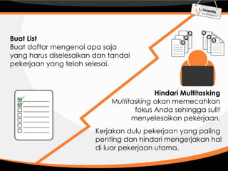 Bagaimana Cara Agar Fokus dalam Bekerja? | PPTX
