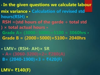 Labour EFFICIENCY VARIANCE | PPTX | Business Accounting & Finance ...