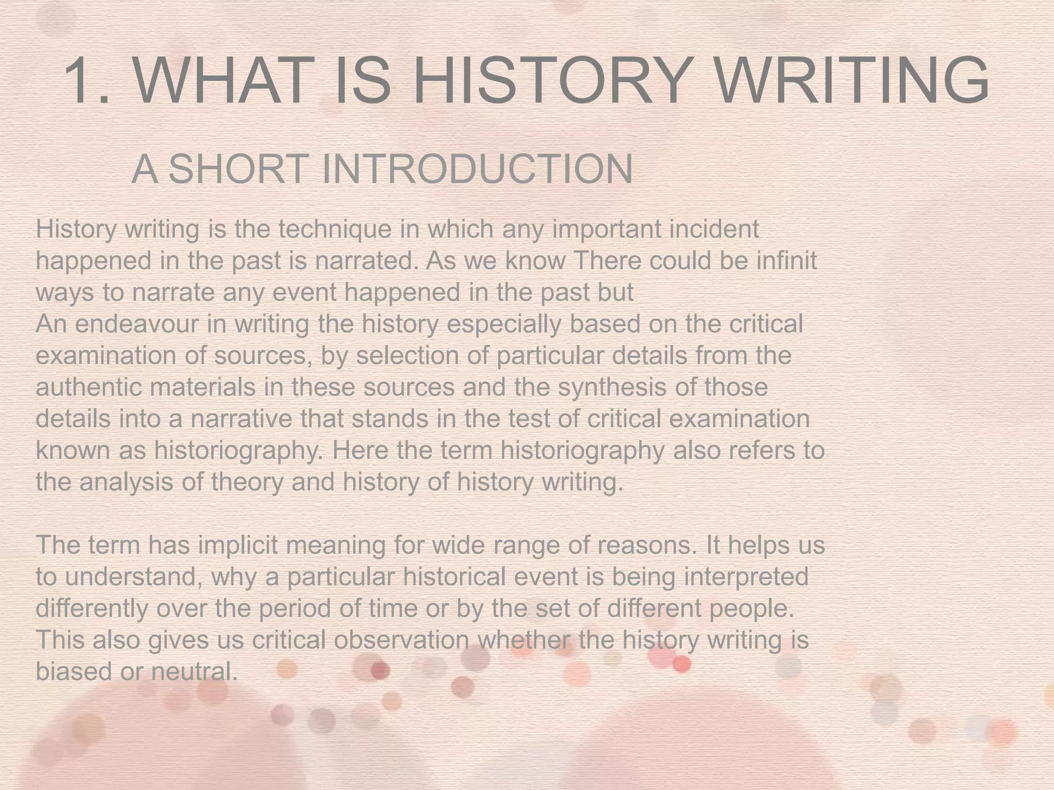 VEDIC TRADITION OF HISTORY WRITING | PPTX