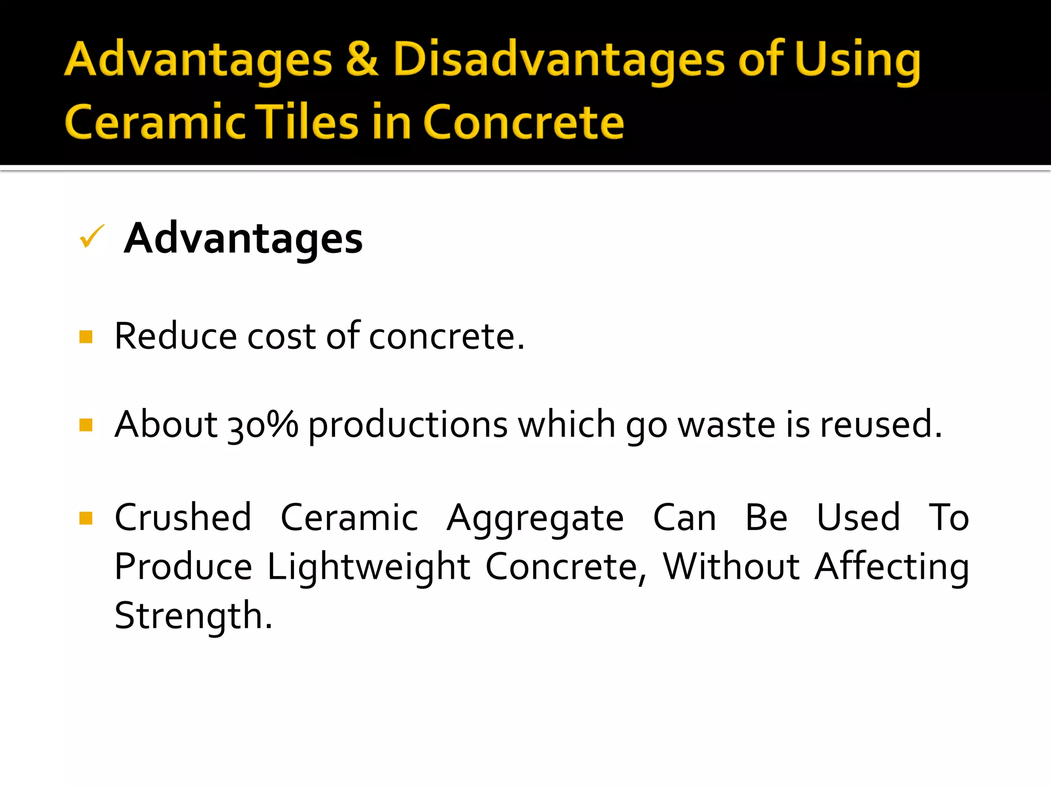 PARTIAL REPLACEMENT OF COARSE AGGREGATE WITH WASTE CERAMIC TILE IN ...