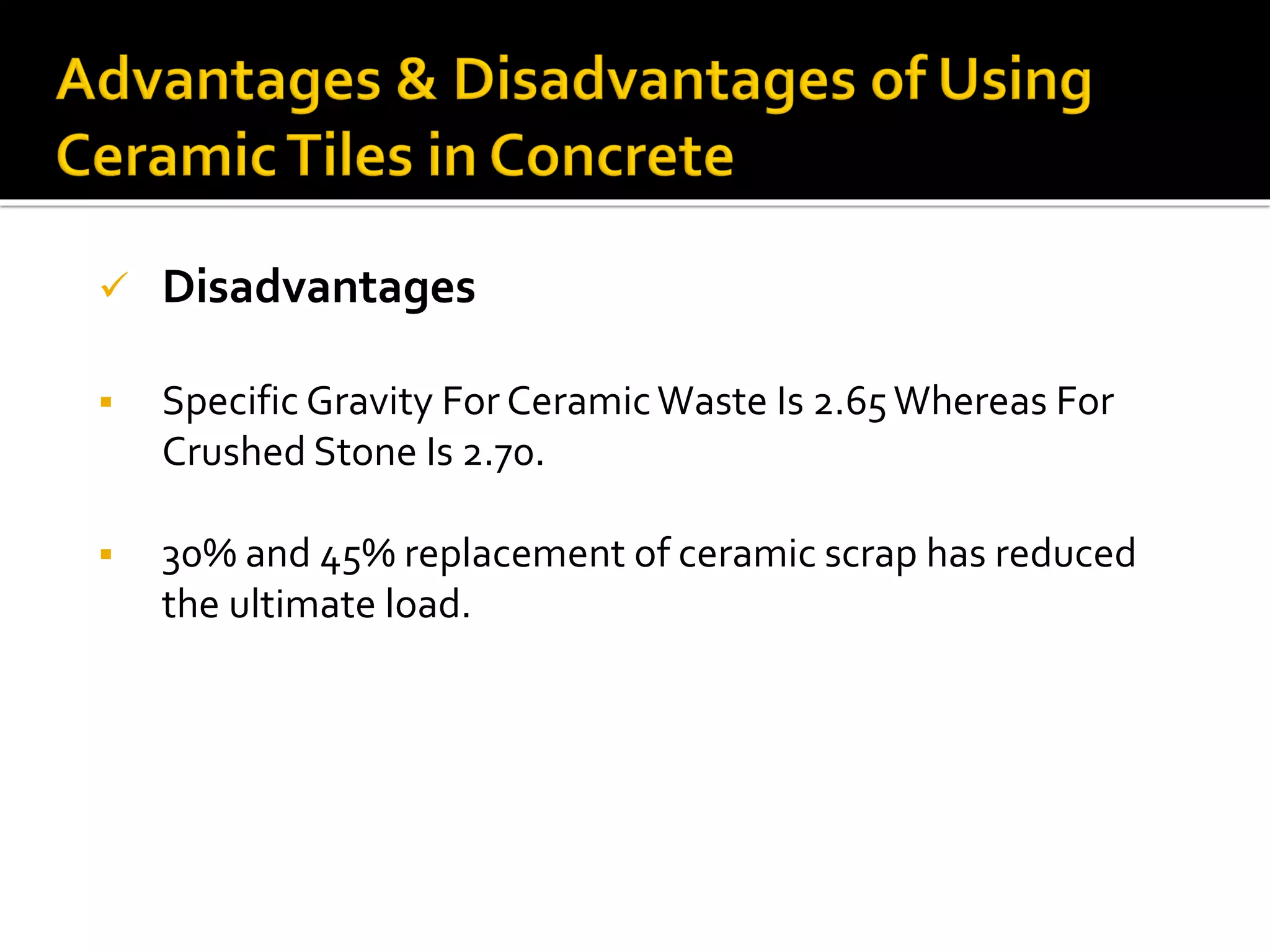 PARTIAL REPLACEMENT OF COARSE AGGREGATE WITH WASTE CERAMIC TILE IN ...