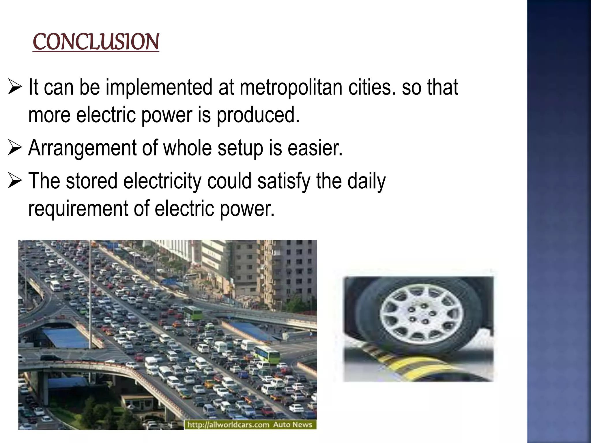 electricity generating by using speed breaker | PPTX