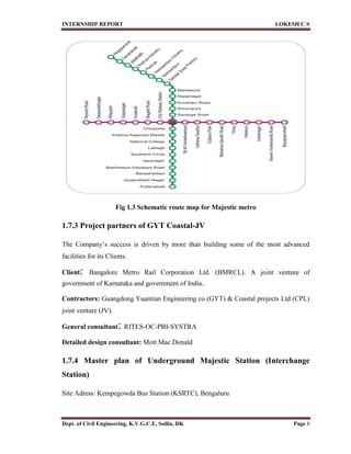 Internship Report on metro project | PDF