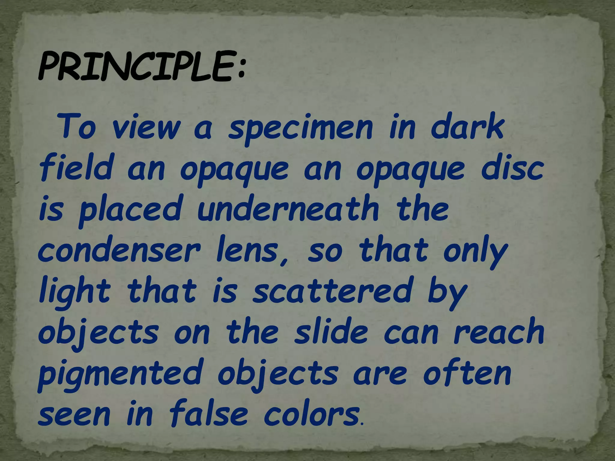 Dark field microscope | PPT