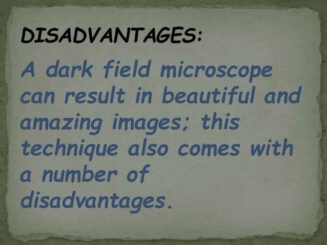 Dark field microscope | PPT