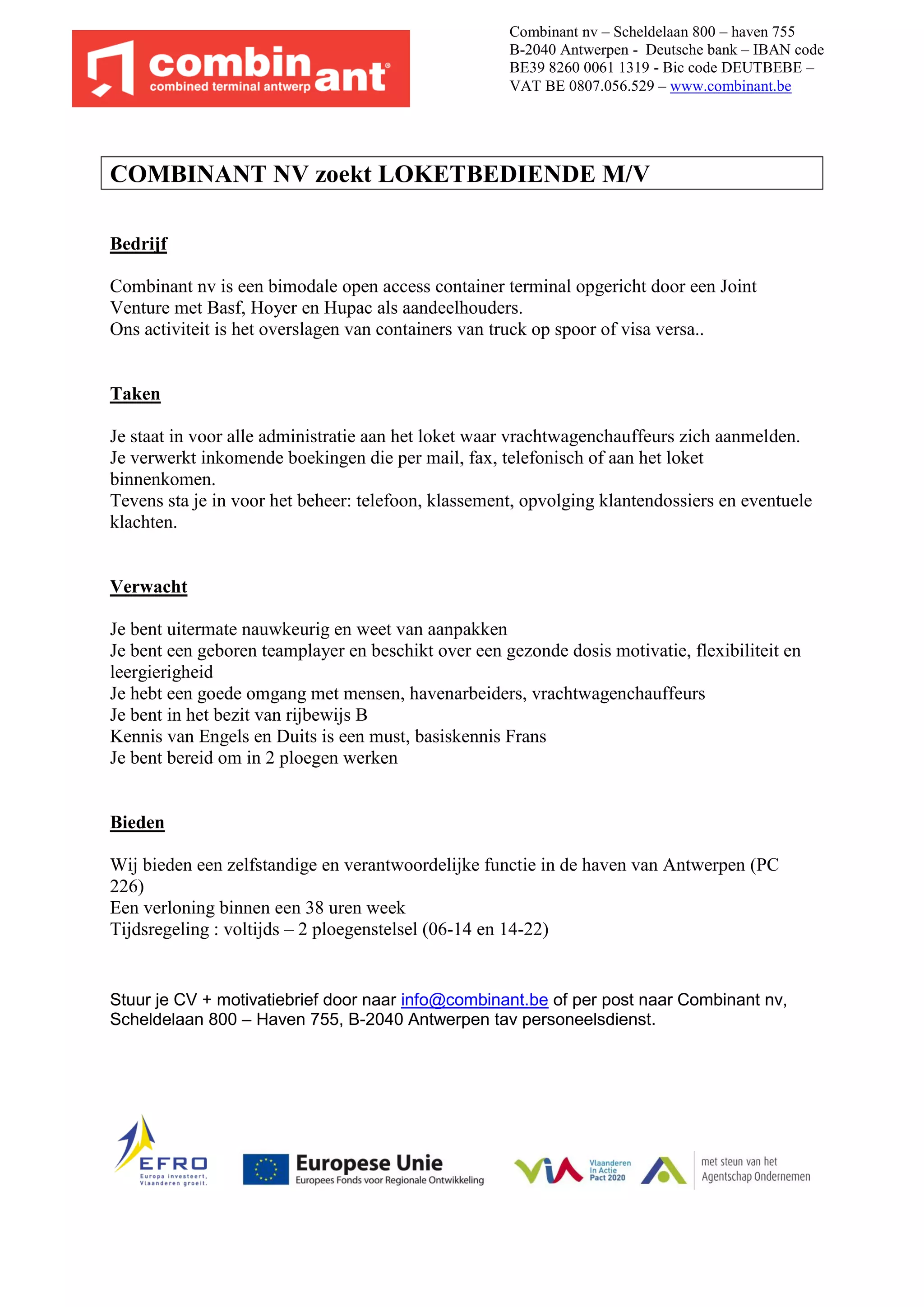 Loketbediende M/V | PDF