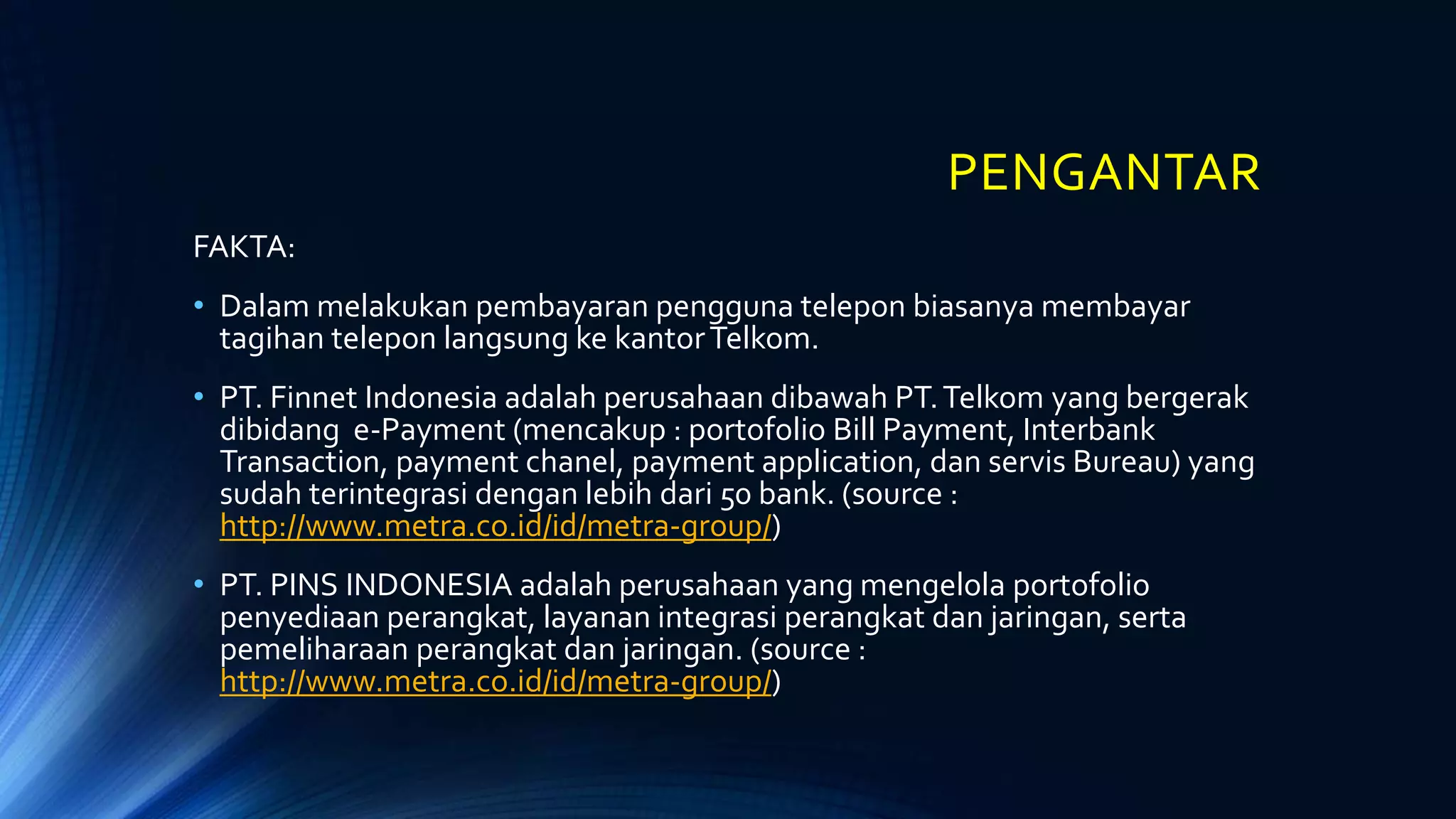 Loket Pembayaran Telepon | PPTX