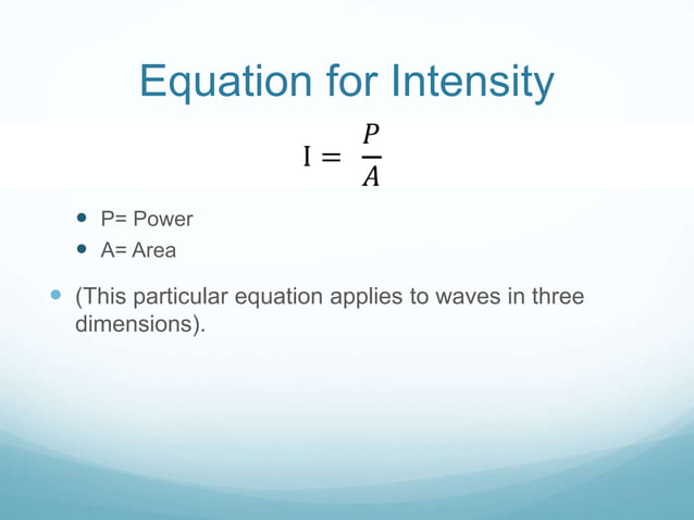 Intensity Learning Object | PPT