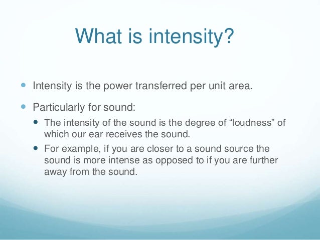 Intensity Learning Object