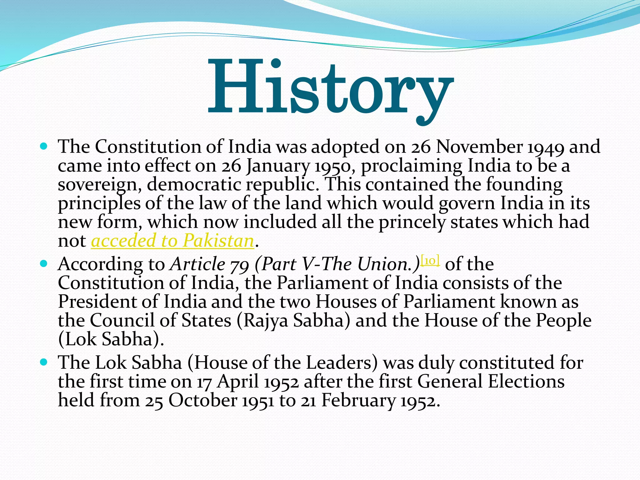 Lok Sabha India | PPTX