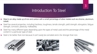 Intoduction to steel | PPTX | Chemistry | Science