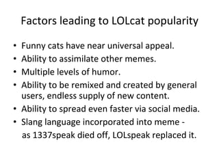 LOLcats in Popular Culture: A Historical Perspective | PPT