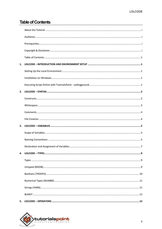 Lolcode tutorial | PDF
