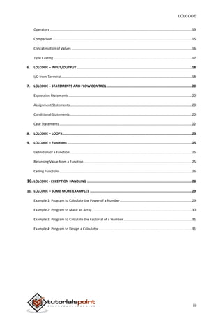Lolcode tutorial | PDF