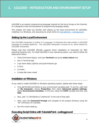 Lolcode tutorial | PDF