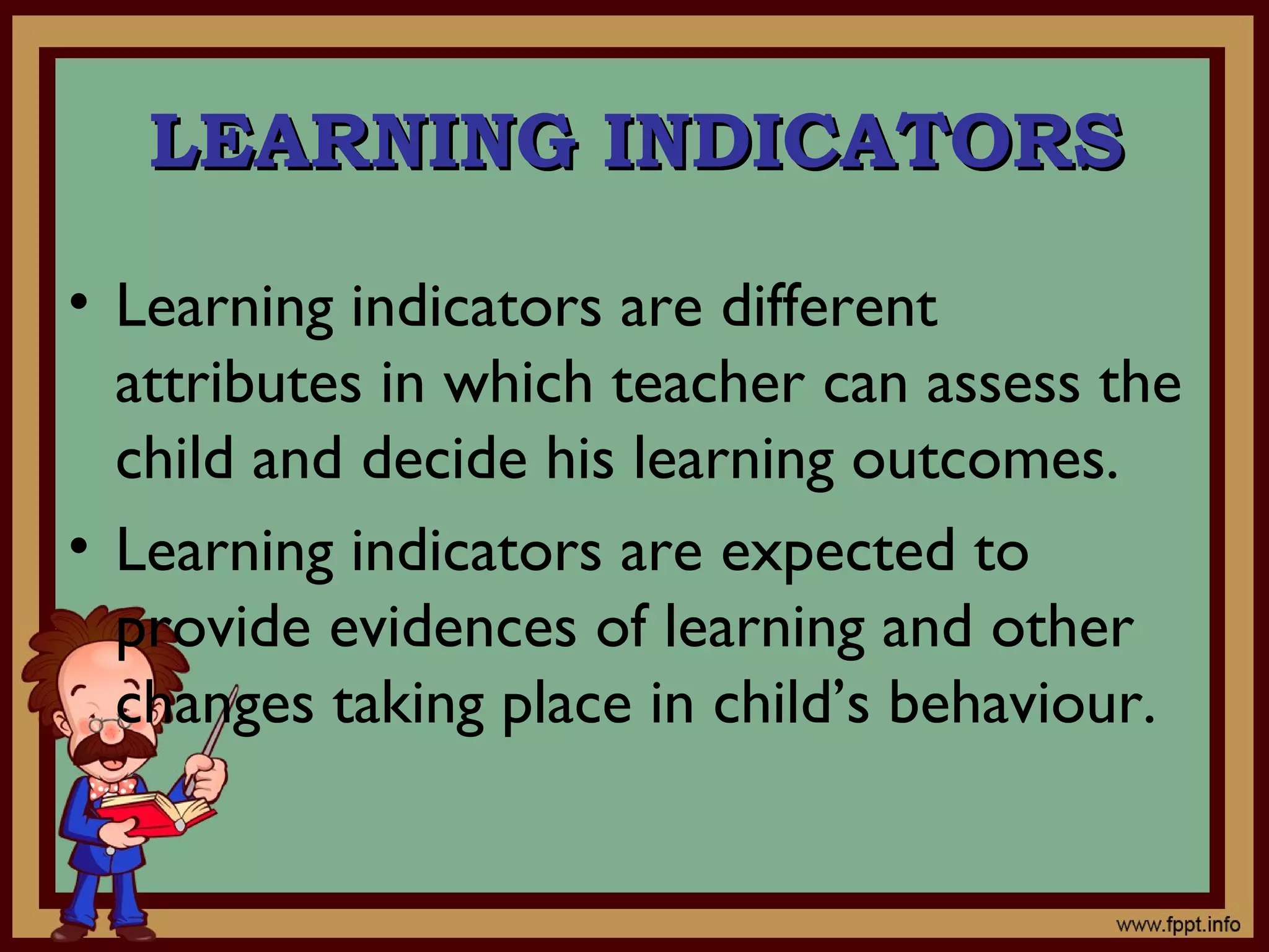learning indicator n learning outcomes | PPT