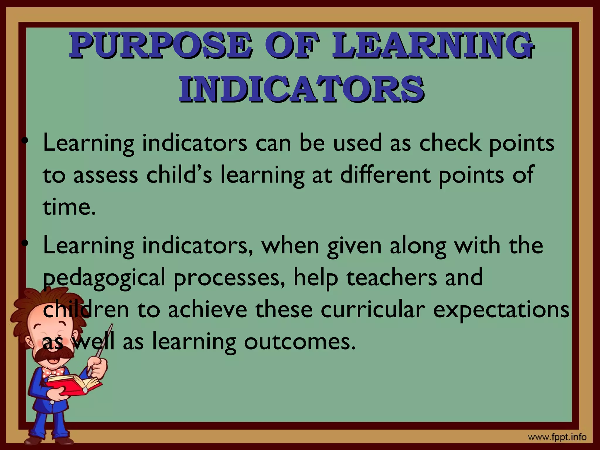 learning indicator n learning outcomes | PPT