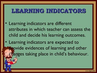 learning indicator n learning outcomes | PPT