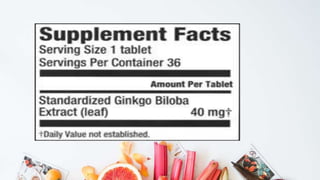 labelling requirements and label claims for dietary supplements in USA ...
