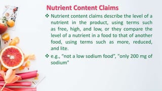 labelling requirements and label claims for dietary supplements in USA ...