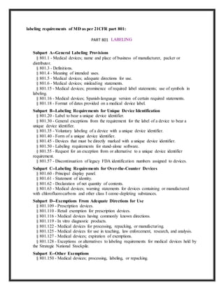 regulatory aspects of medical devices in USA | DOCX | Healthcare ...