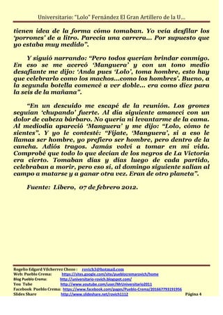 Historias de Lolo Fernández (Parte 1) - Pueblo Crema ... | PDF