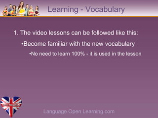 English video course Instructions | POTX