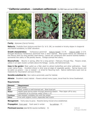 Lomatium californicum | PDF